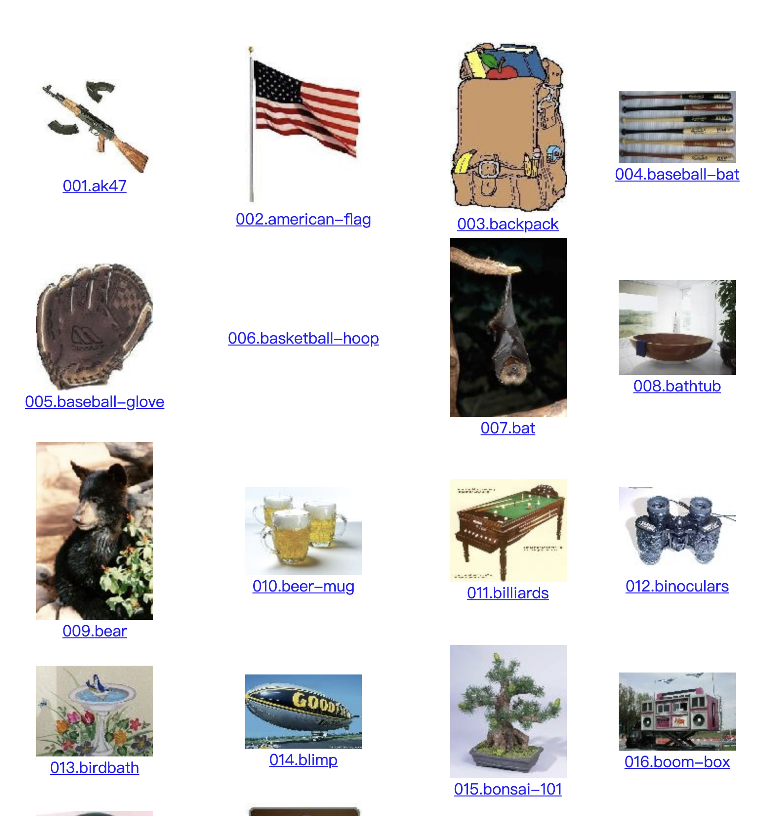 GitHub - whuhit/caltech-256: caltech-256数据集介绍