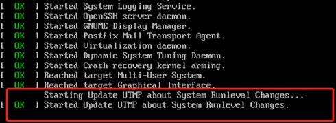 Linux系统开机卡在Started update UTMP about system Runlevel Changes-阿里云开发者社区