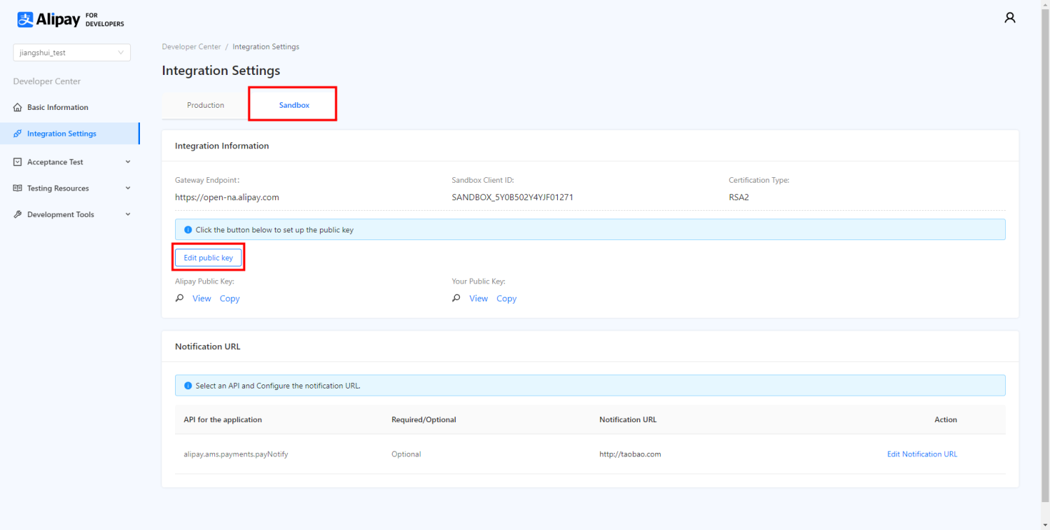 API call simulation | Development tools | Antom Docs