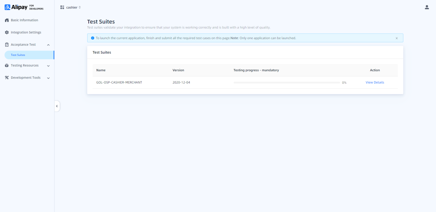 Acceptance test tool instructions | Alipay Global Partner Developer ...